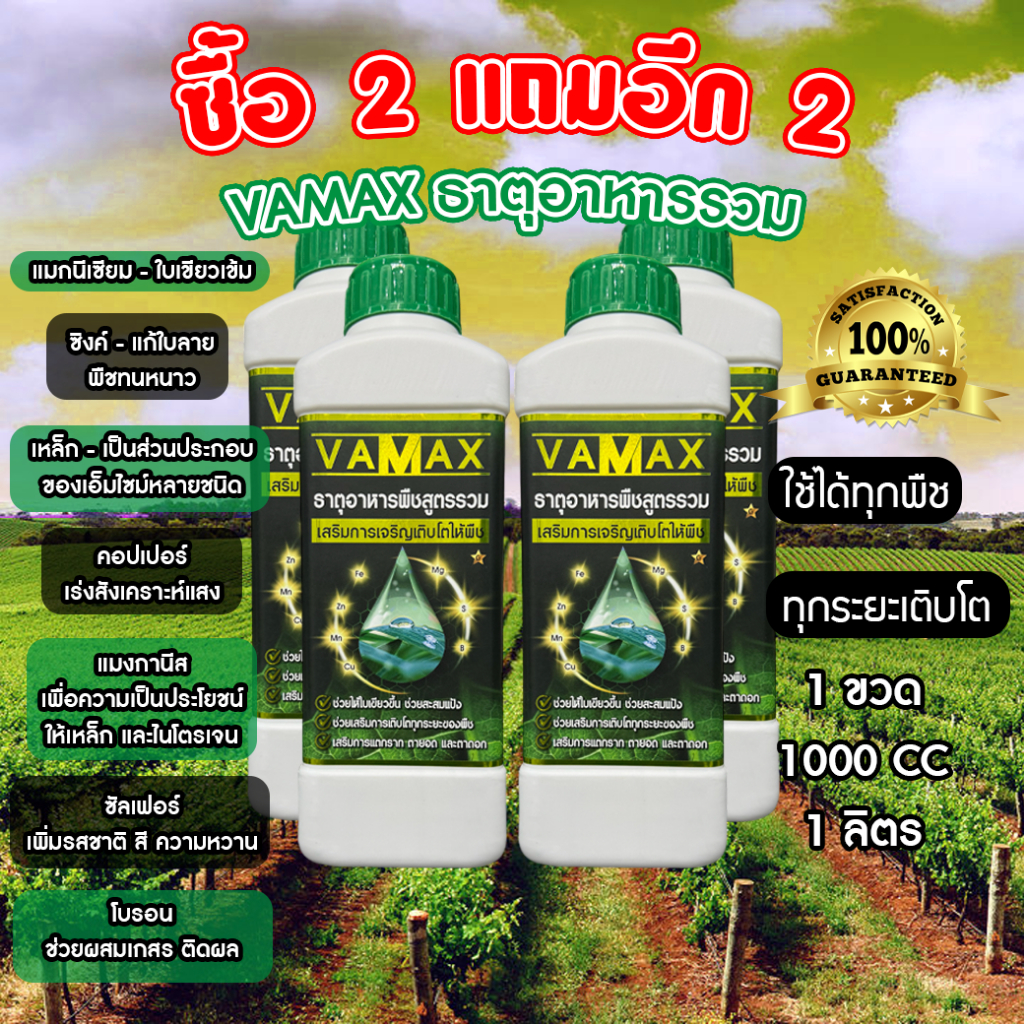 VAMAX ซื้อ 2แถม2 ปุ๋ยธาตุอาหารรวม เร่งการเจริญเติบโตของพืชทุกชนิด ใบ ...