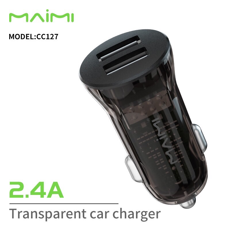 Maimi รุ่นCC127 CAR CHARGER หัวชาร์จในรถยนต์2.4 A (2ช่องUSB) ใช้งานได้2 ...