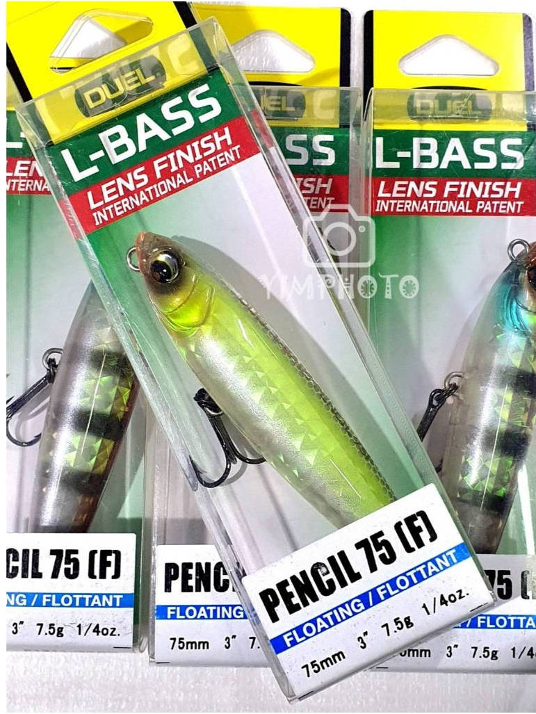 DUEL L-BASS Pencil 75F 7.5g. เหยื่อเพนซิล ผิวน้ำ ดูเอล ของแท้100% | Shopee Thailand
