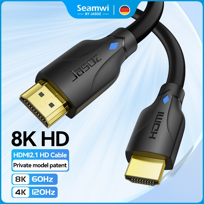 ⚡COD⚡Seamwi สาย HDMI 2.1 8K/60Hz Cable ความเร็วสูง 4K/120Hz ยาว 0.5m ...