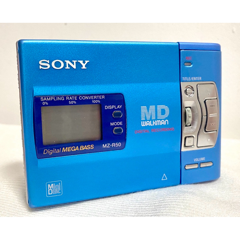 เครื่องเล่นmd player Sony MZ-R50 สีบูล เป็นรุ่นท็อป สวย เรียบหรู เสียง ...