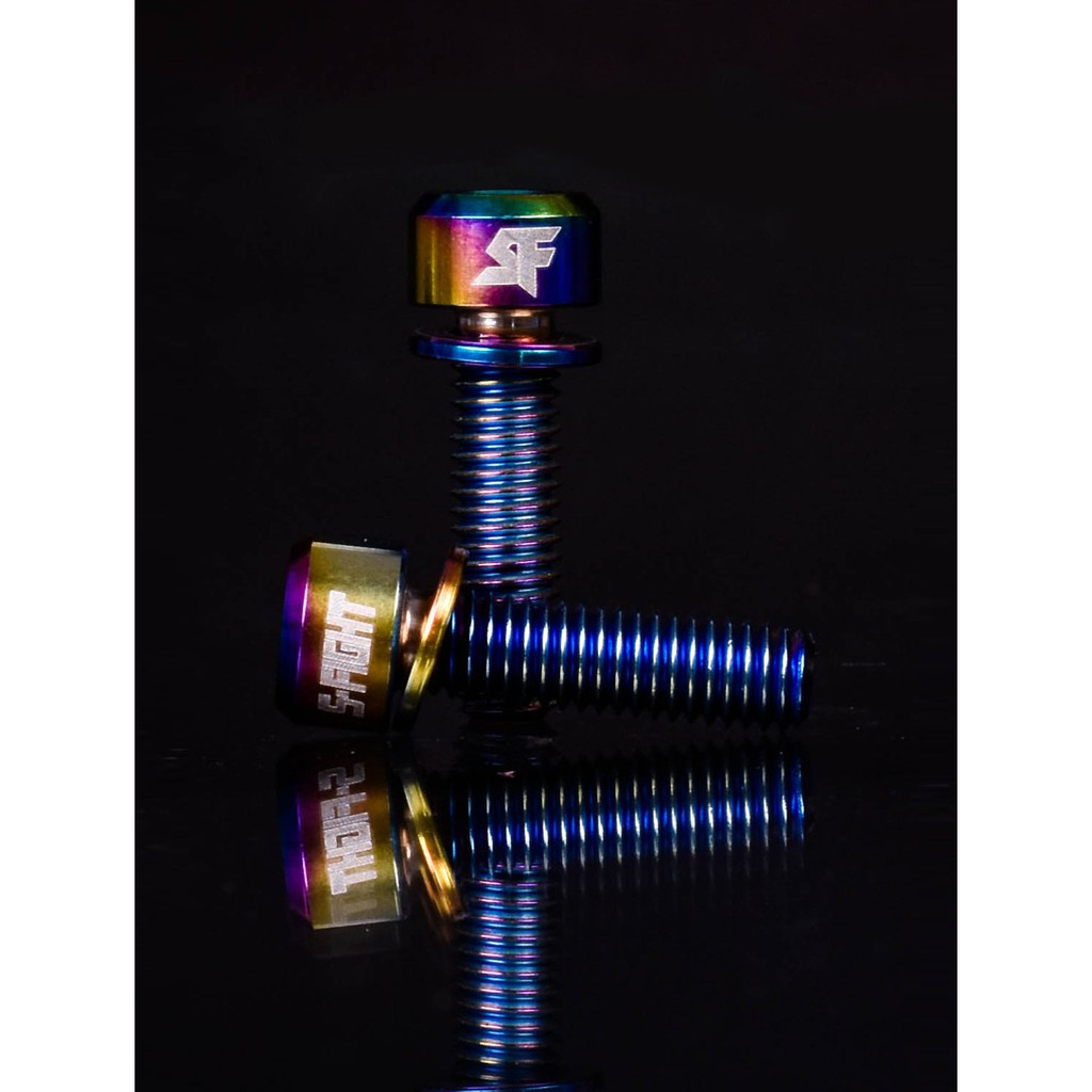 น็อตไทเทเนี่ยม Titanium S-fight น๊อต ใส่จักรยาน M5X14 M5X18 M6X18 M6X20 ...