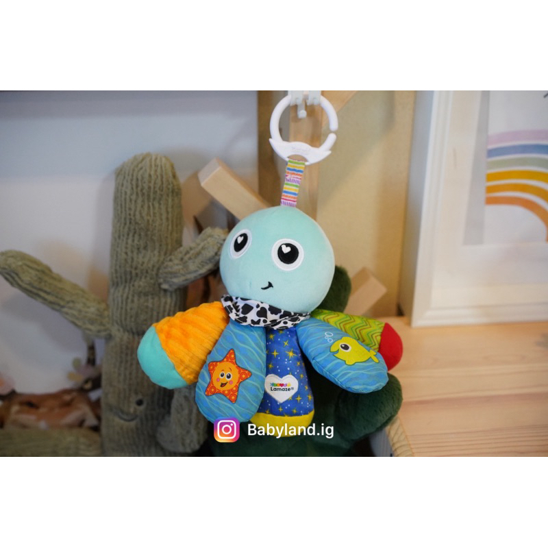 โมบาย LAMAZE- Salty Sam the Octopus Baby Toy มีกระจก ฝึกสัมผัส ก๊อบแก๊บ สีกระตุ้นสายตา สภาพสวย ...