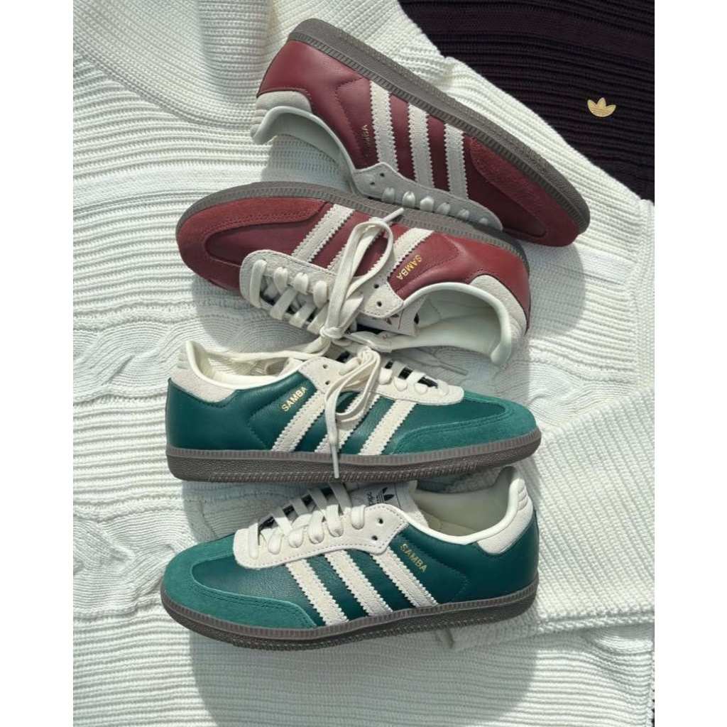 (พร้อมส่ง) Adidas Samba OG "Collegiate Green/Preloved Ruby" (แท้100% ...