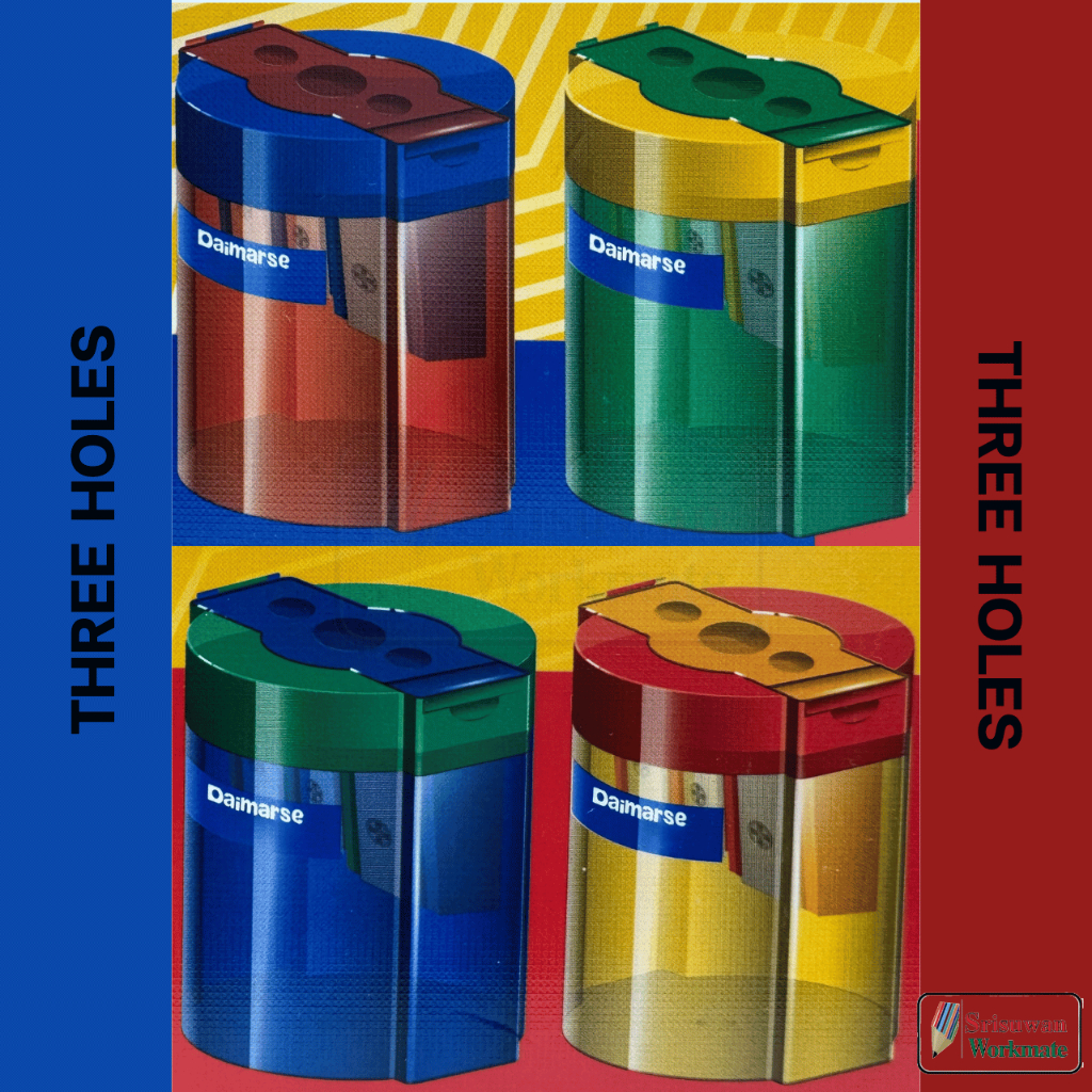 Daimarse DMS-152 คละสี 1 ชิ้น กบเหลาดินสอ 3 รู Three-Hole PENCIL ...