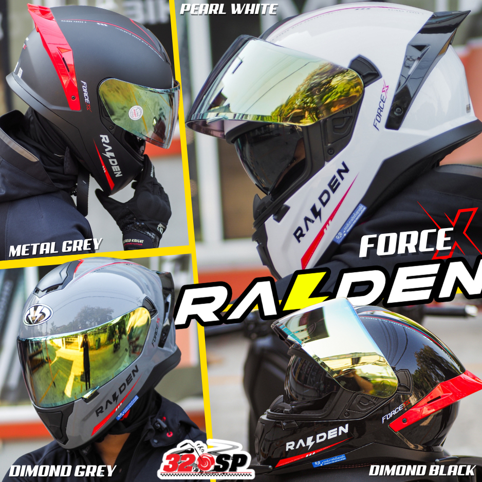 มีเฉพาะร้าน 320SP เท่านั้น !! หมวกกันน็อค RAIDEN FULL FACE FORCE X รุ่นใหม่ล่าสุด ส่งไว!! 320sp ...