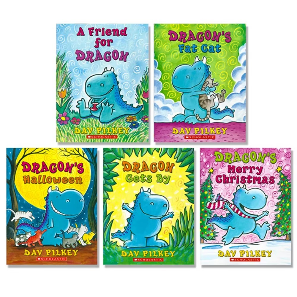 5 Books Scholastic A Friend for Dragon Educational English Picture Book ...