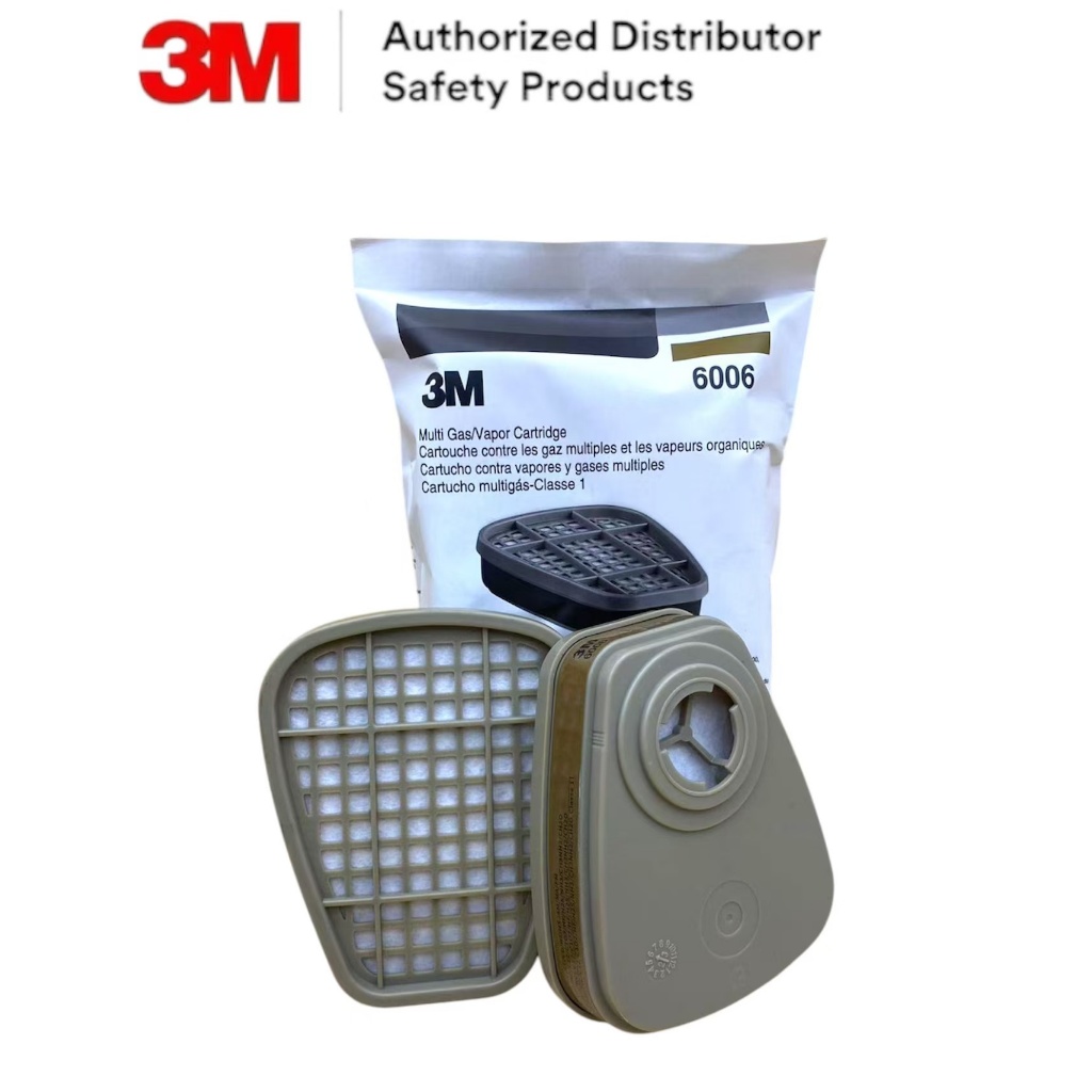 3M 6001, 6002, 6003, 6004, 6006 ,7093,5N11,501ของแท้ ตลับกรองป้องกันไอระเหยสารเคมี สี ทินเนอร์ ...