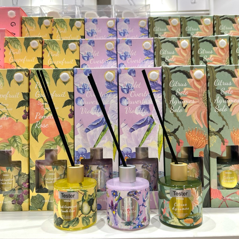 MINISO Reed Diffuser Diffuseur Roseaux 75ml มีหลายกลิ่มให้เลือก ใช้ได้3 ...