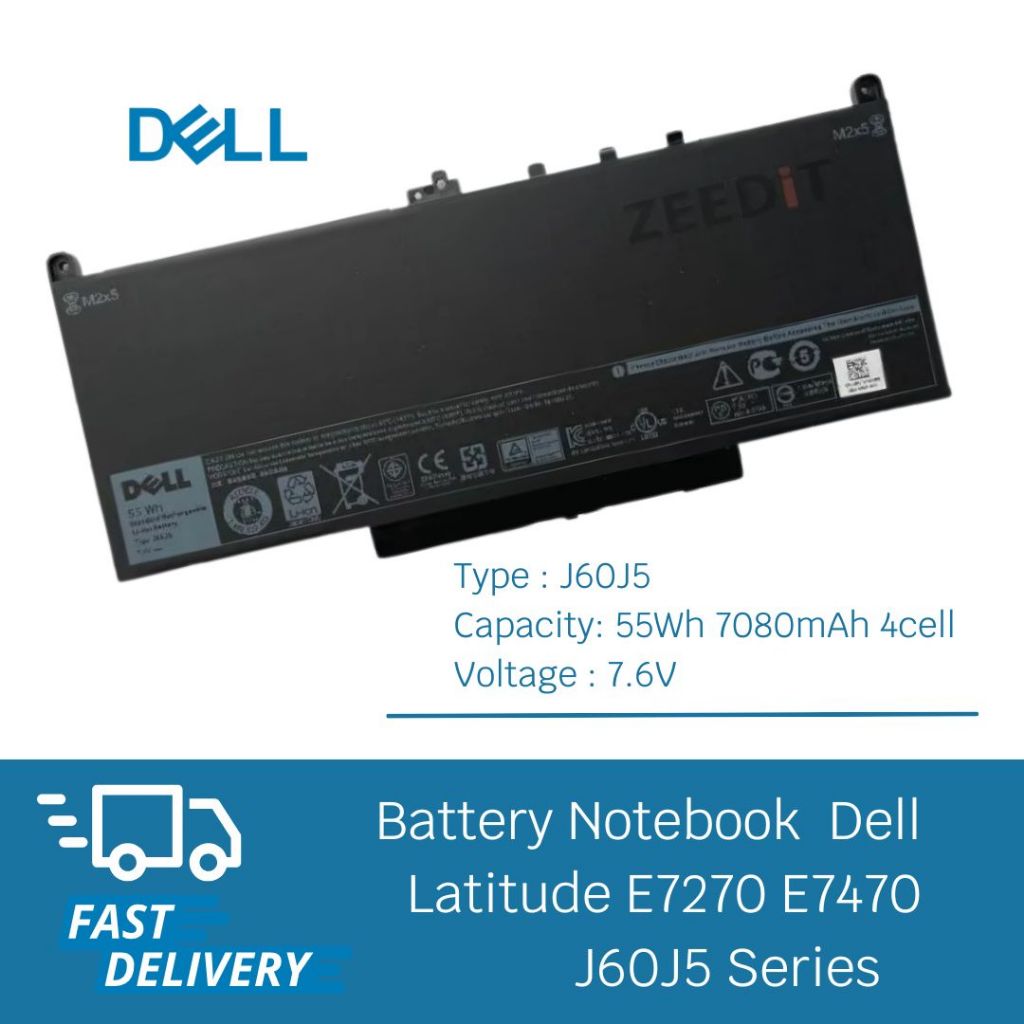 แบตเตอรี่ Battery Notebook Dell Latitude E7270 E7470 Series Type J60J5 ...