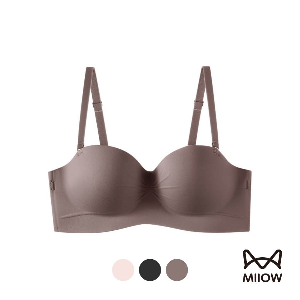 MIIOW เสื้อชั้นในไร้รอยต่อ ที่ช่วยทำให้หน้าอกเล็กดูใหญ่ขึ้นและสวมใส่สบาย-A02 | Shopee Thailand