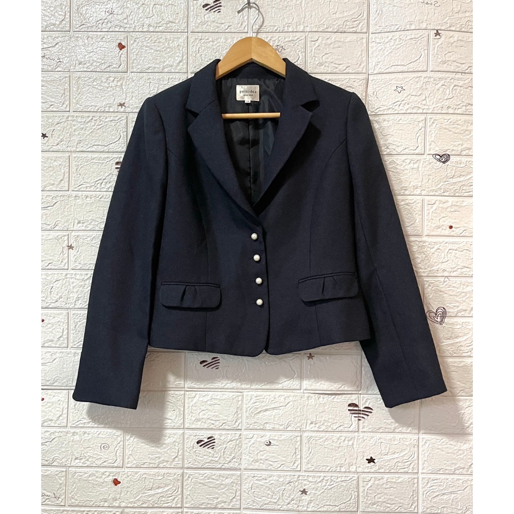 สูทมือสอง Blazer ผู้หญิงสีกรมวิ้งค์ อก 36 *S137 | Shopee Thailand