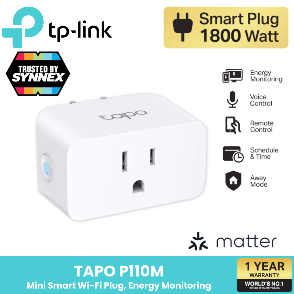 TP-Link Tapo P110M สมาร์ทปลั๊ก Mini Smart Wi-Fi Plug, Energy Monitoring ...