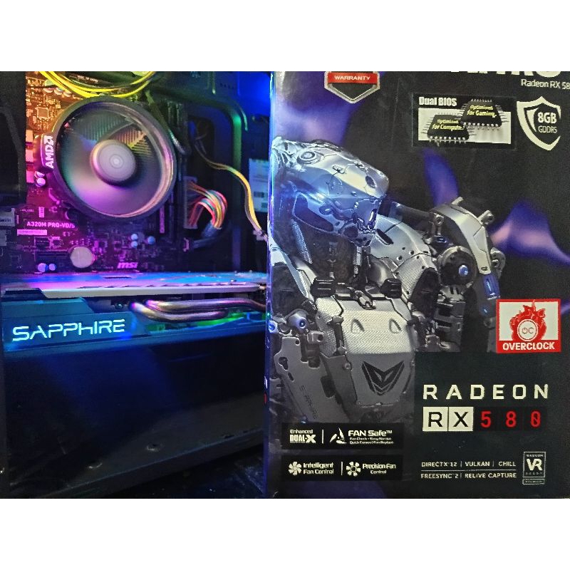 Gpu, การ์ดจอ RX580 8G พร้อม กล่อง พัดลม Rgb | Shopee Thailand
