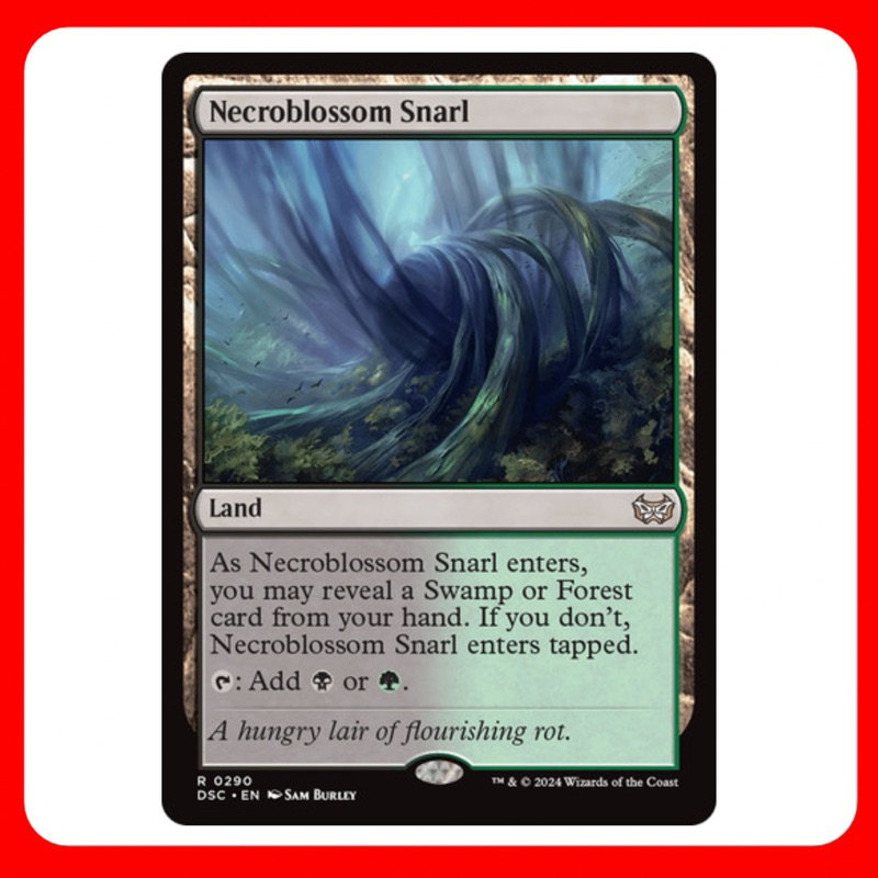 [MTG] Necroblossom Snarl [DSC] [LAND] [RARE] [NORMAL] [ENG] (การ์ดเมจิค ...