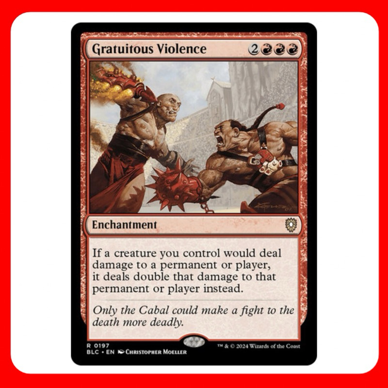 [MTG] Gratuitous Violence [BLC] [RED] [RARE] [NORMAL] [ENG] (การ์ดเมจิค ...
