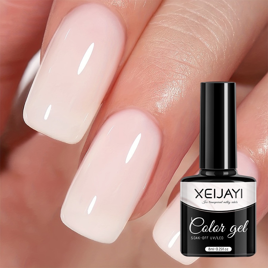 Xeijayi ส เจลขาวนม Color Gel ส เจลทาเล บ ยาทาเล บเจล ขวดดำ 8ml Shopee