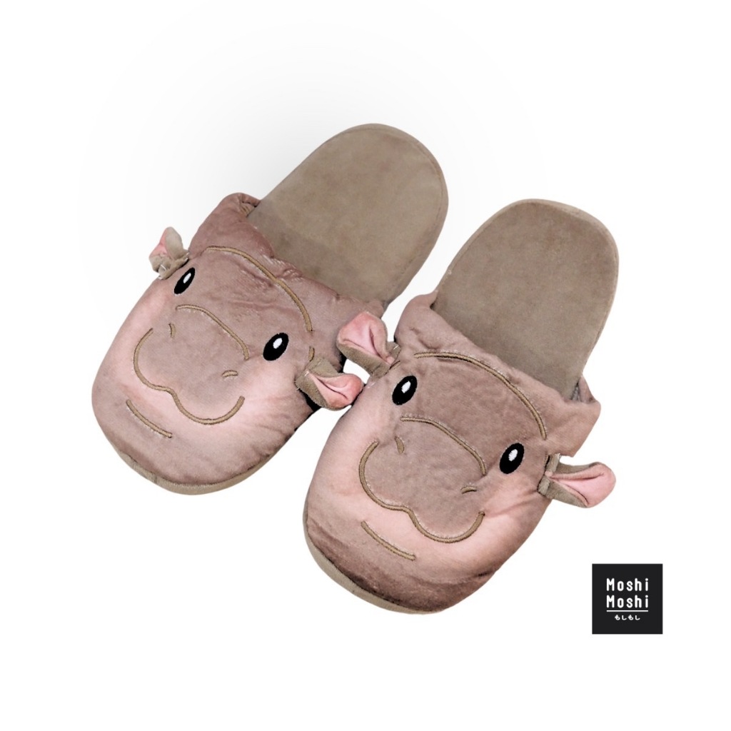 Moshi Moshi รองเท้าเดินในบ้าน Moodeng รองเท้าแตะสลิปเปอร์ Slipper ลาย ...