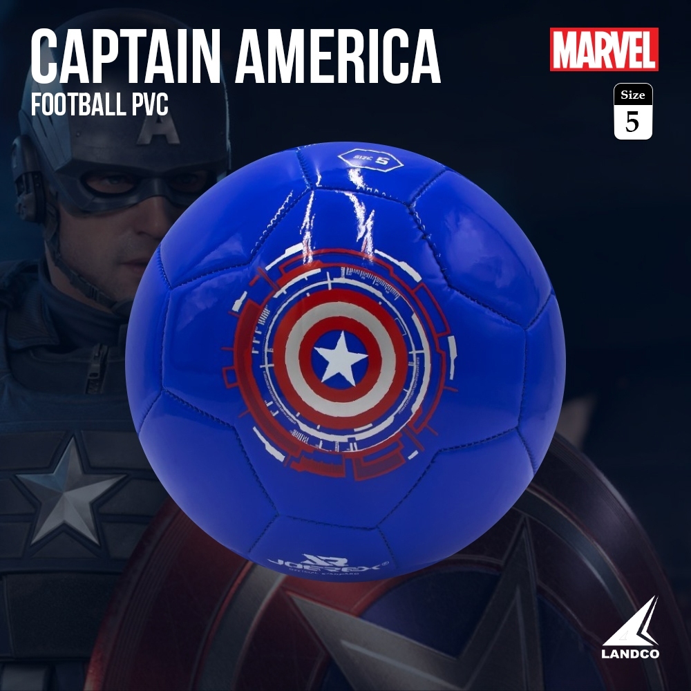 MARVEL มาร์เวล ลูกฟุตบอลหนัง FOOTBALL CAPTAIN AMERICA PVC เบอร์ 5 (590 ...