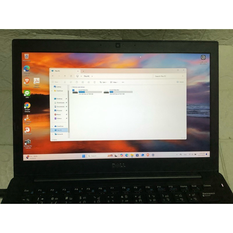 Notebook i7 Dell Latitude7280 จอ12" แบต1.30 win11,Core i7-7600u gen7 ...