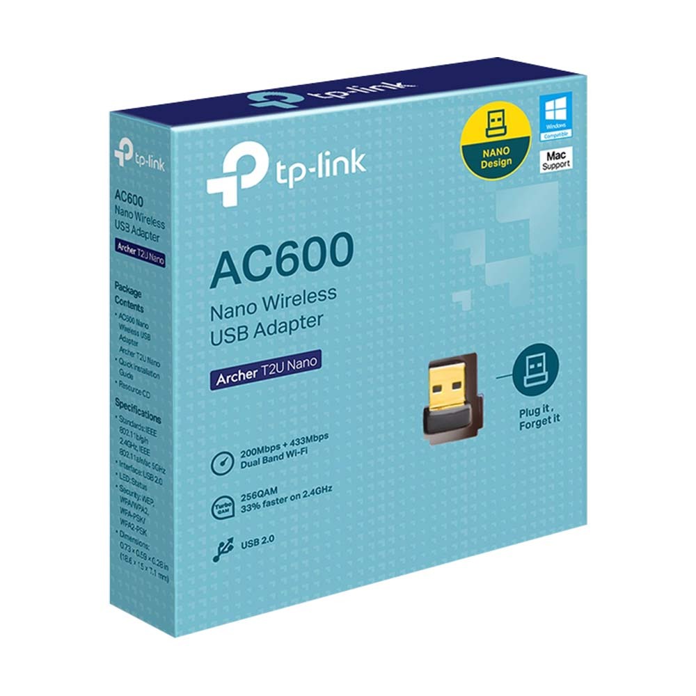 อุปกรณ์รับสัญญาณ TP-Link Network Archer T2U Nano AC600 Nano Wireless ...