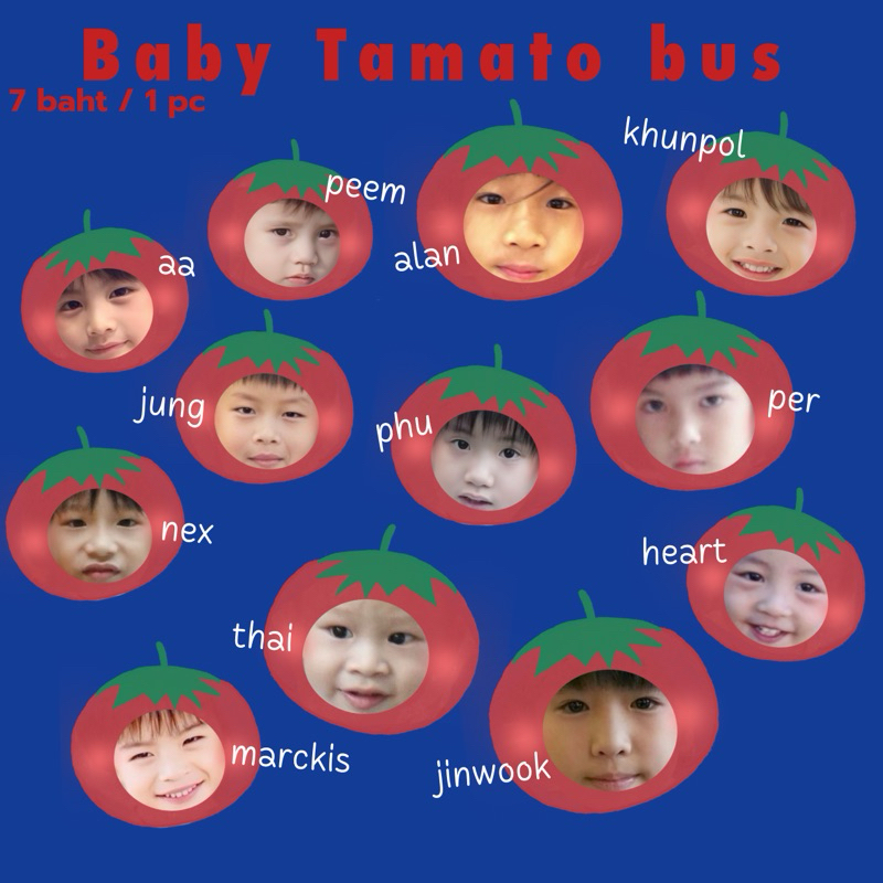 sticker baby tomato bus ขนาด 4 cm. | Shopee Thailand