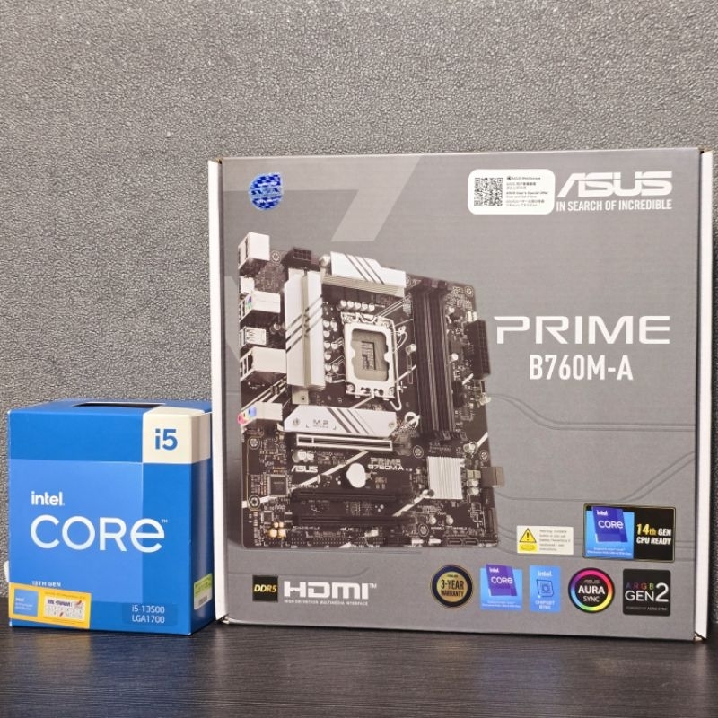 CPU INTEL CORE I5 13500 (Intel UHD Graphics 770) + ASUS PRIME B760M -A ...