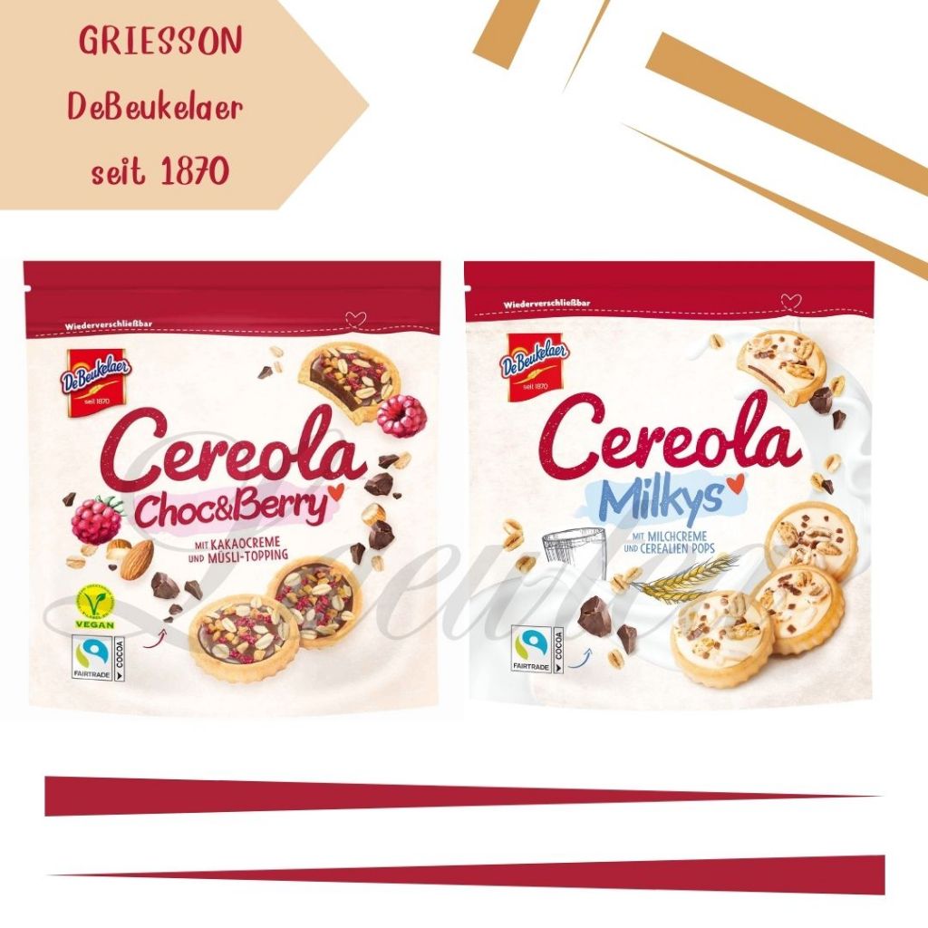 Griesson DeBeukelaer Cereola คุกกี้มีไส้พร้อมท็อปปิ้งจากเยอรมัน มี 2 รส ...
