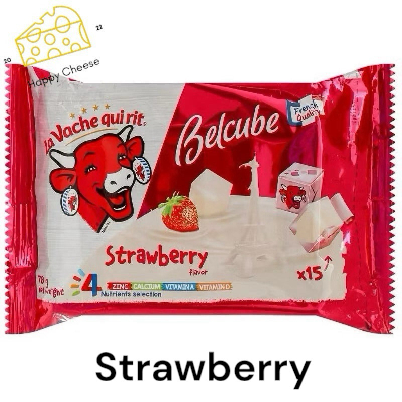 The Laughing Cow Cheese Belcube ชีสวัวแดง(15 Cube strawberry) 15 คิวบ์ ...