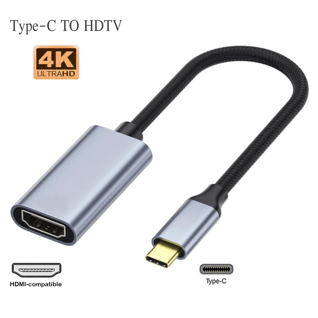 USB C to HDMI Adapter Converter TYPE C Mobile Phone Screen Projection ...