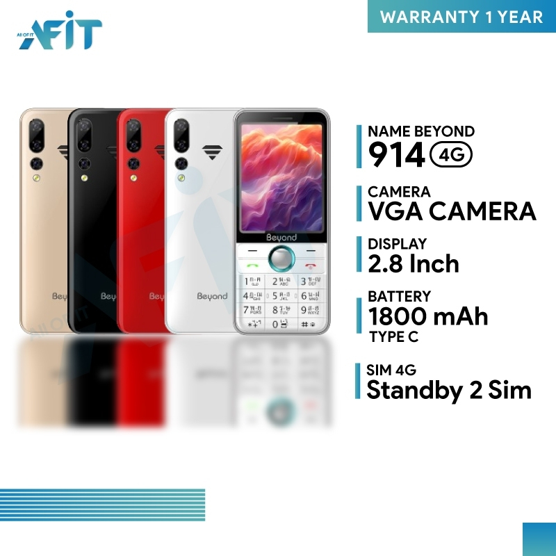 มือถือปุ่มกด Beyond 914 3G/4G จอใหญ่ ใช้ได้ทุกเครื่อข่าย แบตเตอรี่ ...