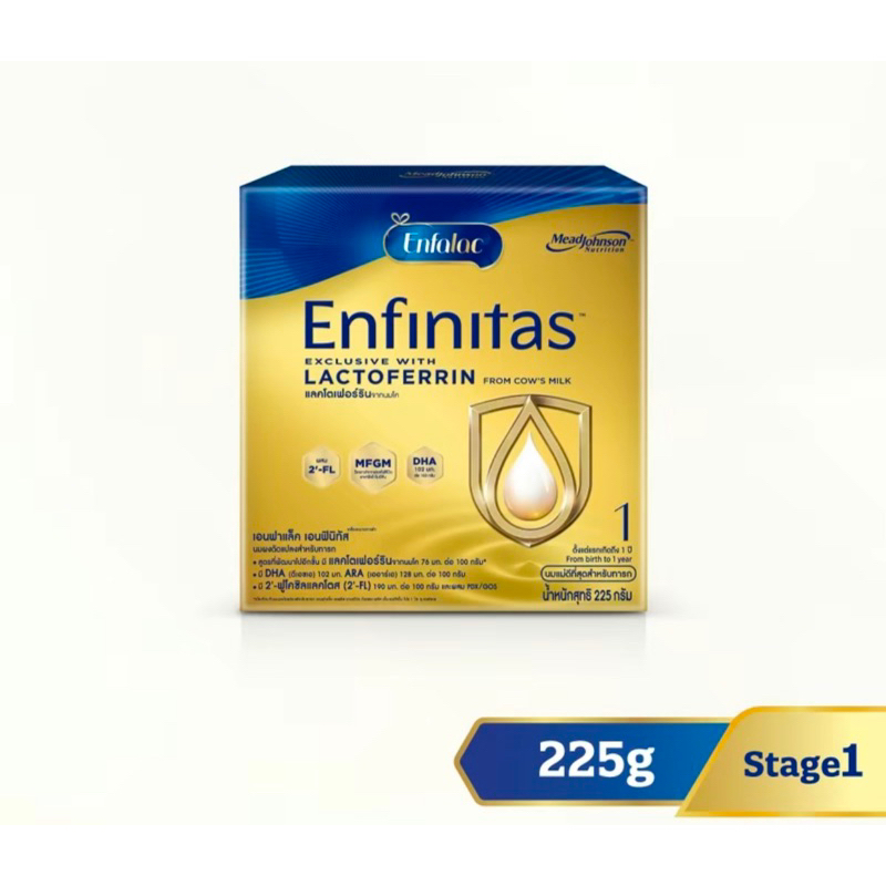 Enfinitas อินฟินิทัส สูตร 1นมผงสำหรับเด็ก แรกเกิด - 1 ปี ขนาด 225 กรัม ...