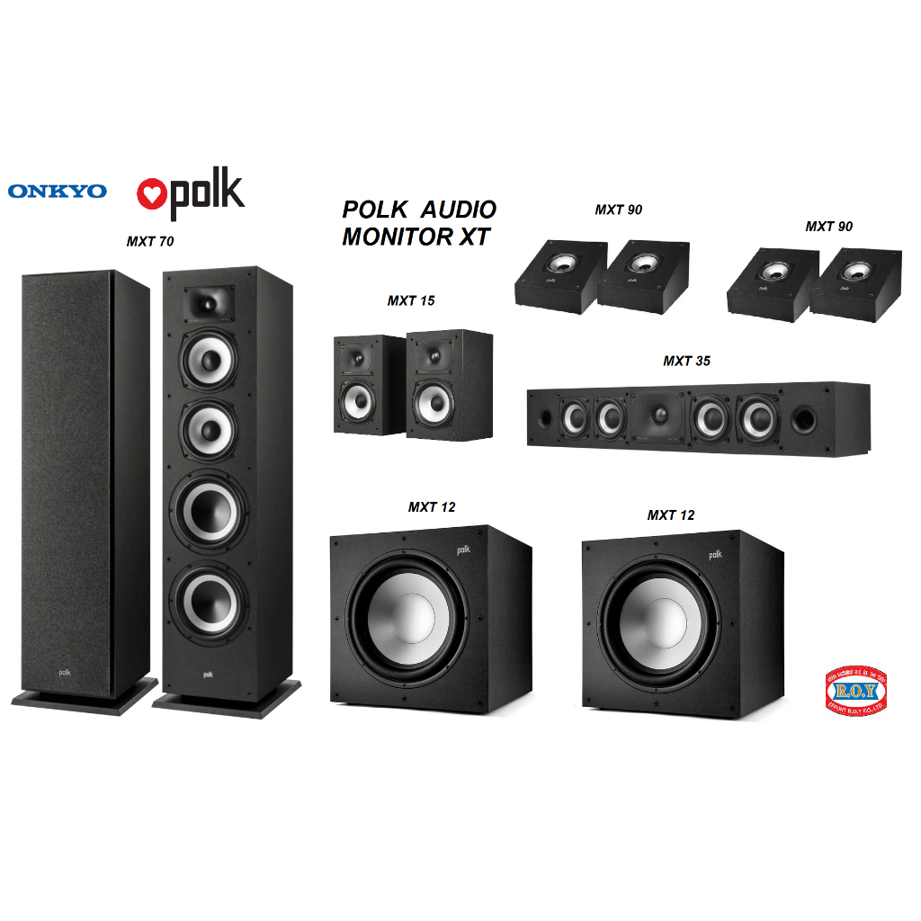 POLK AUDIO MONITOR XT 70 + XT 35 + XT15 + XT90 X 2 + XT12 X2 | Shopee ...