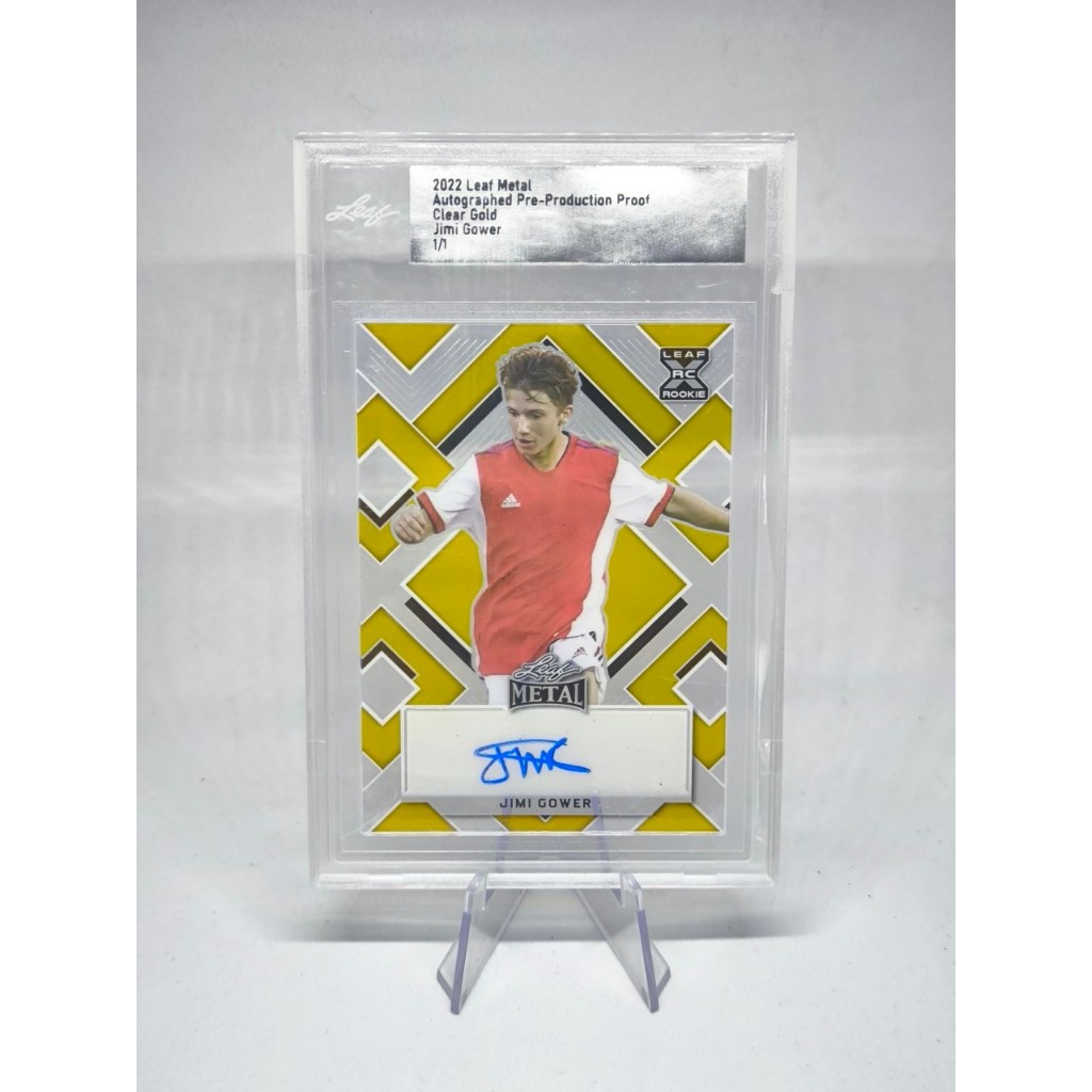 การ์ดลายเซ็น Leaf Metal Jimi Gower 1/1 Encased Yellow Autograph Arsenal ...