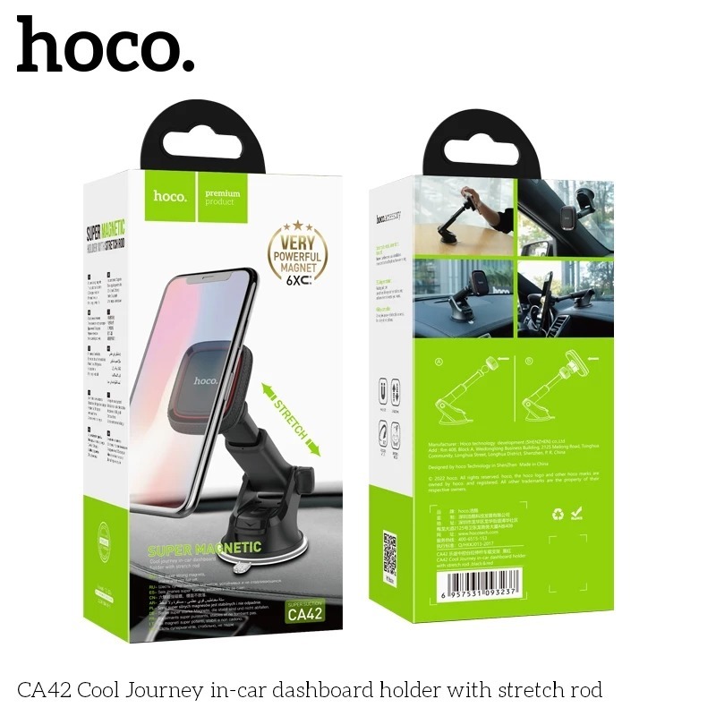 HOCO CA42 ที่ยึดโทรศัพท์มือถือในรถยนต์ แบบแม่เหล็ก ยึดแน่นไม่หลุด สำหรับติดกระจก ติดคอนโซล ...