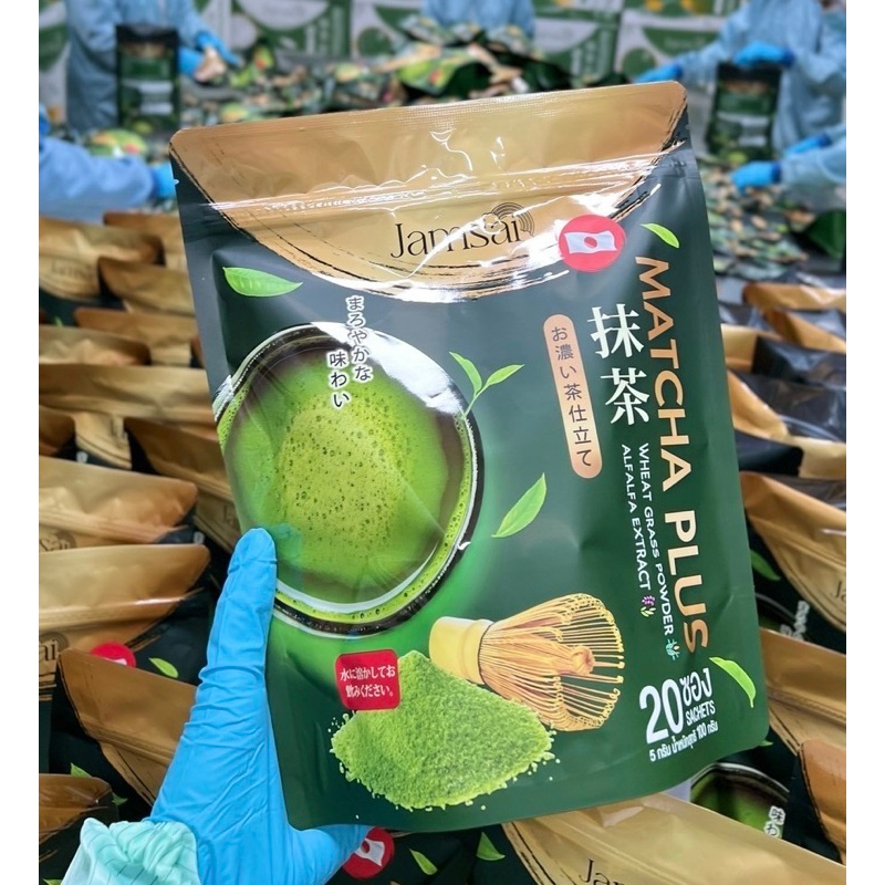 #พร้อมส่ง มัจฉะพลัส ของแท้ Matcha plus green Tea Jamsai คุมหิว ลดไขมัน ...