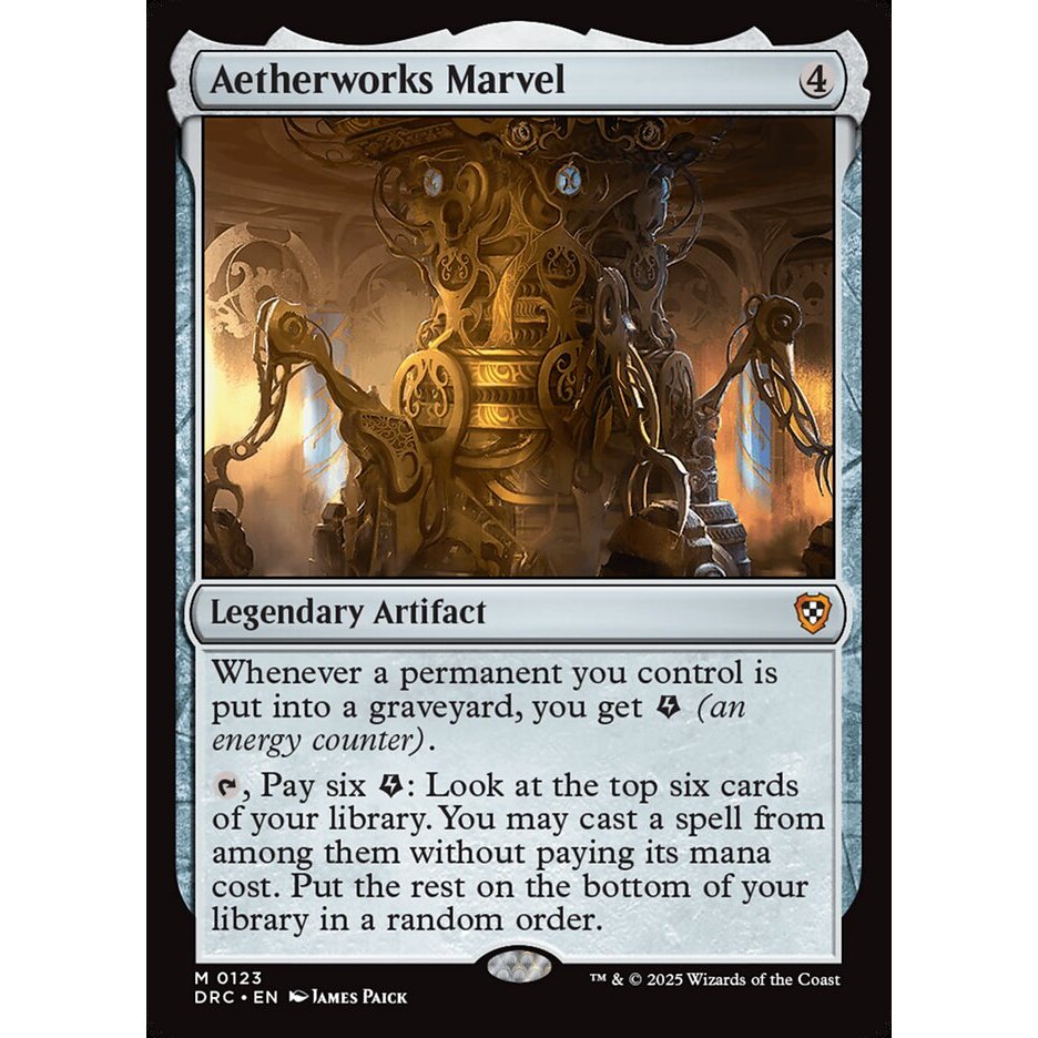 Aetherworks Marvel DRC Aetherdrift Commander การ์ด Magic the Gathering ...