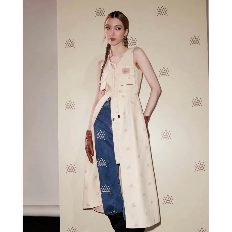 WACAY - Iris Dress (Monogram) เดรส ยาว ลายโมโนแกรม มี 5 สี | Shopee ...