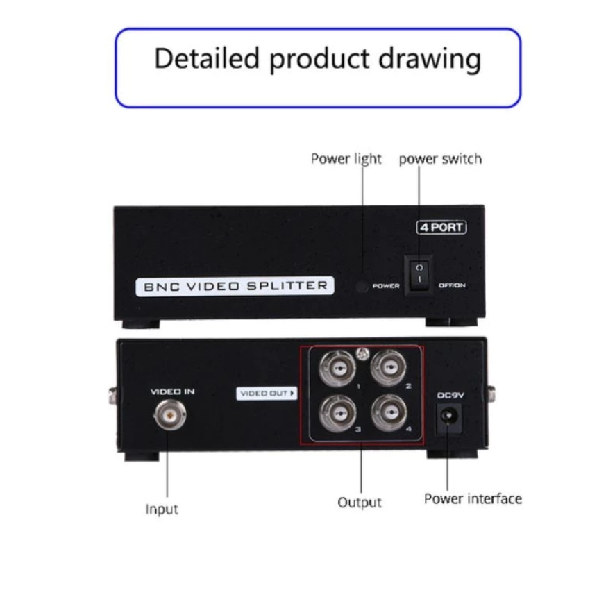 MT-VIKI 4พอร์ต BNC Splitter 1ใน4 Out BNC 4ทาง BNC | Shopee Thailand