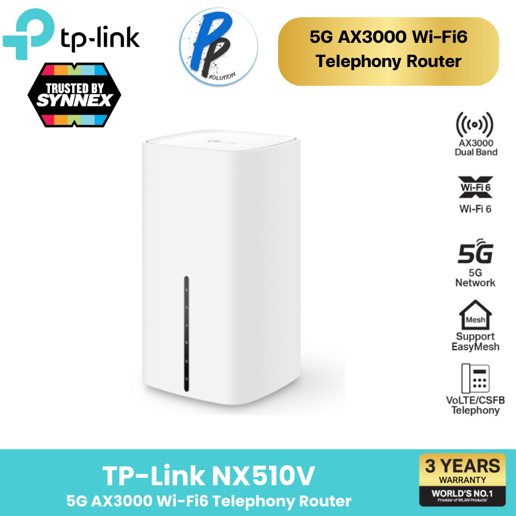 TP-Link NX510v เราเตอร์ใส่ซิม 5G AX3000 Wi-Fi6 Telephony Router | Shopee Thailand