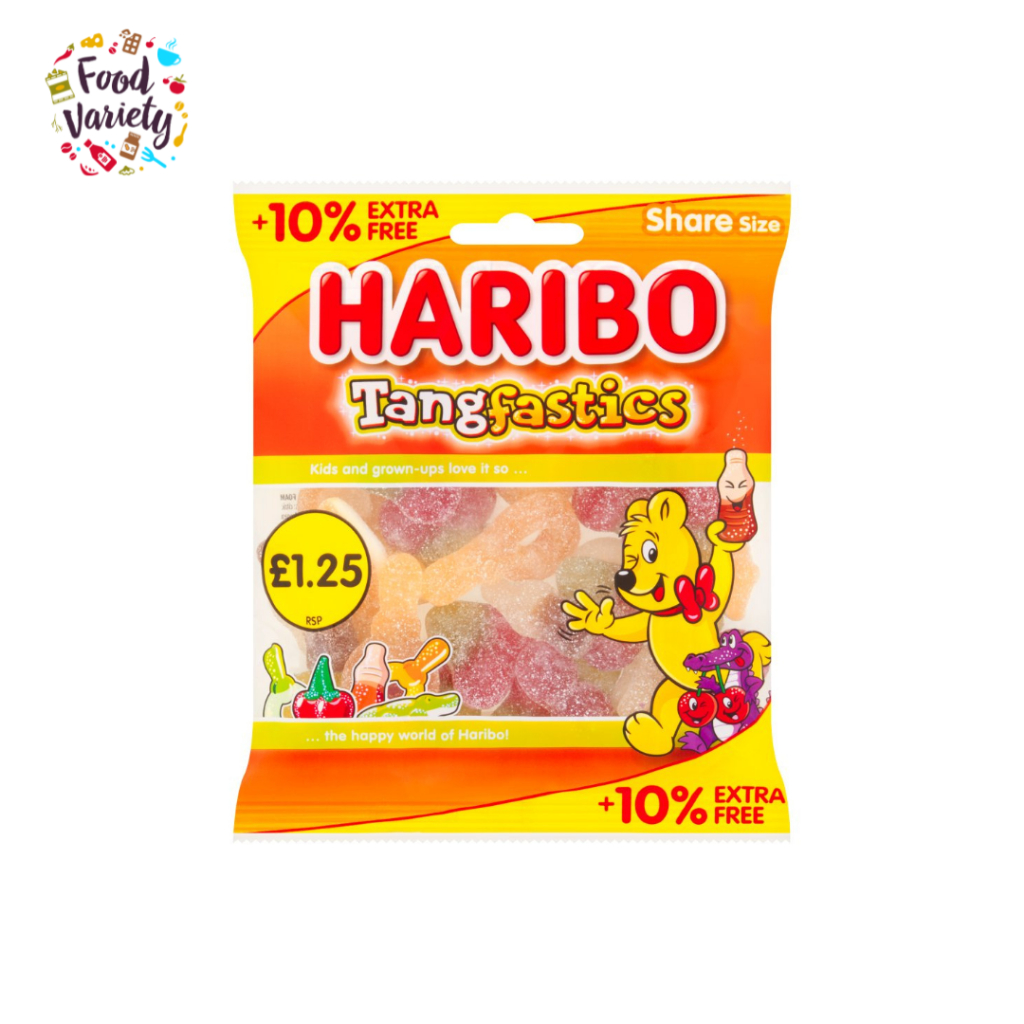 Haribo Tangfastics Fruit & Cola Flavour Fizzy Jelly Sweets Sharing Bag ...