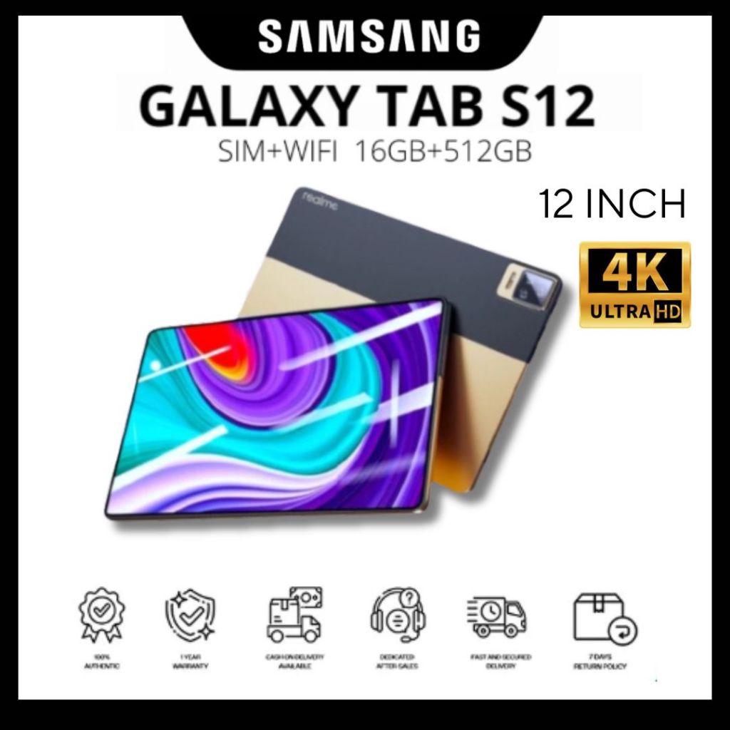 Samsung Galaxy Tablet SE {16GB RAM + 512GB ROM} Smart Tablet Android ...