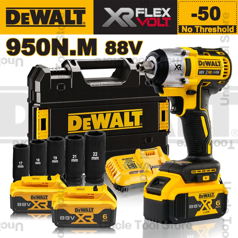【ส่งแบตเตอรี่2ก้อน】DeWalt DCF887 ประแจไฟฟ้า 950N.M บล็อกไฟฟ้า 88vประแจไฟฟ้าไร้สาย ประแจกระแทกทรง ...