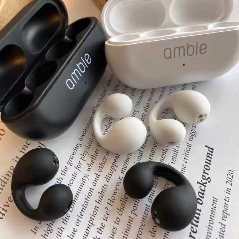 #หูฟังบลูทูธไร้สาย รุ่น Ambie AM-TW01 เสียงคุณภาพดี Bluetooth 5.2 ทรงสวยคล้ายต่างหู ทรงคลาสสิค ...
