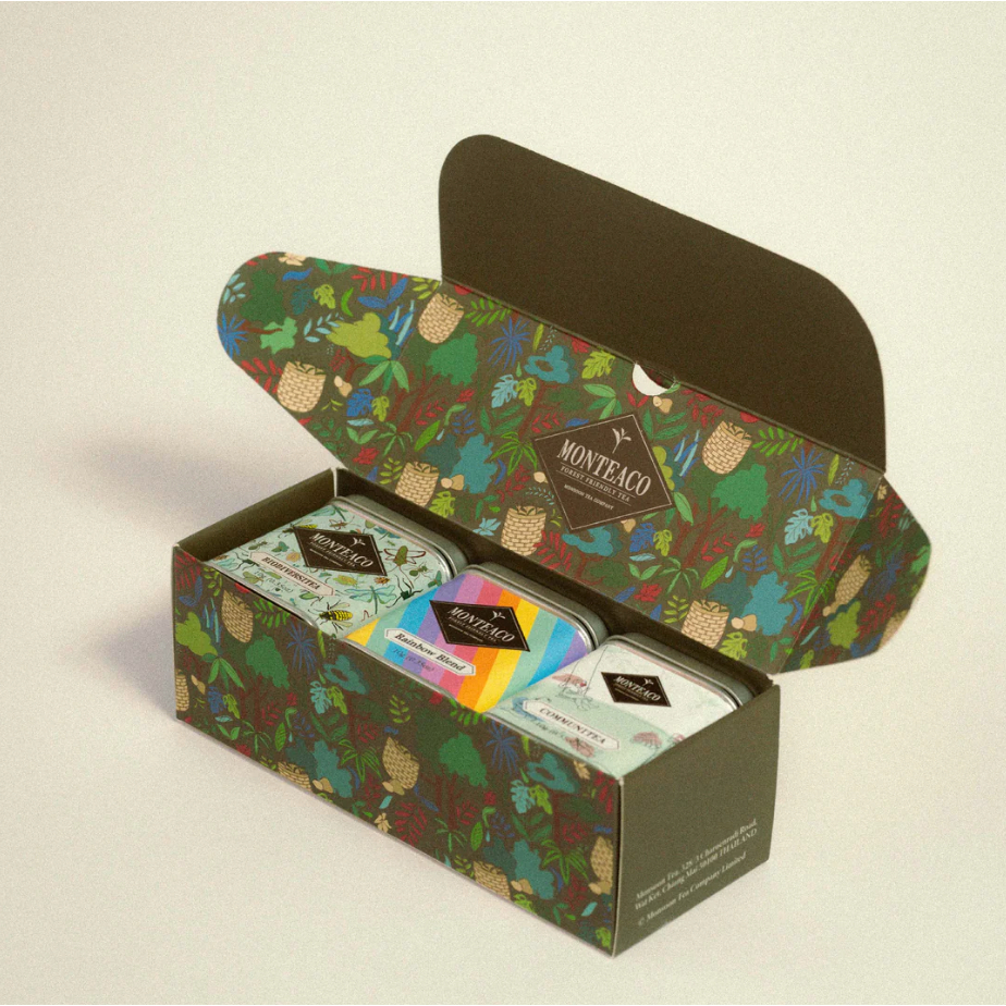 Monsoon Tea Company box set บรรจุชา ขนาด 10g (3 กระป๋อง) ชาป่า ชาพรี ...