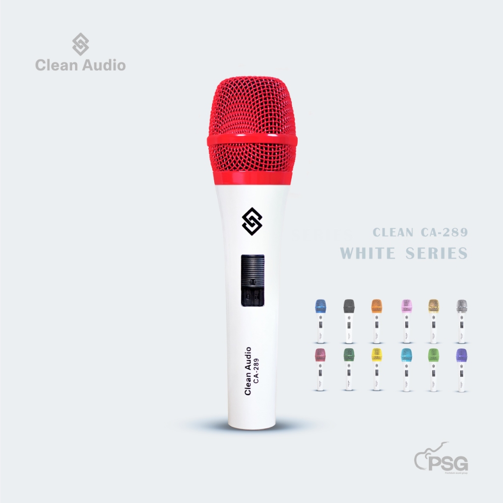 CLEAN AUDIO : HEAD COLOR : CA-289 WHITE-SERIES ไมโครโฟนไดนามิค Dynamic ...