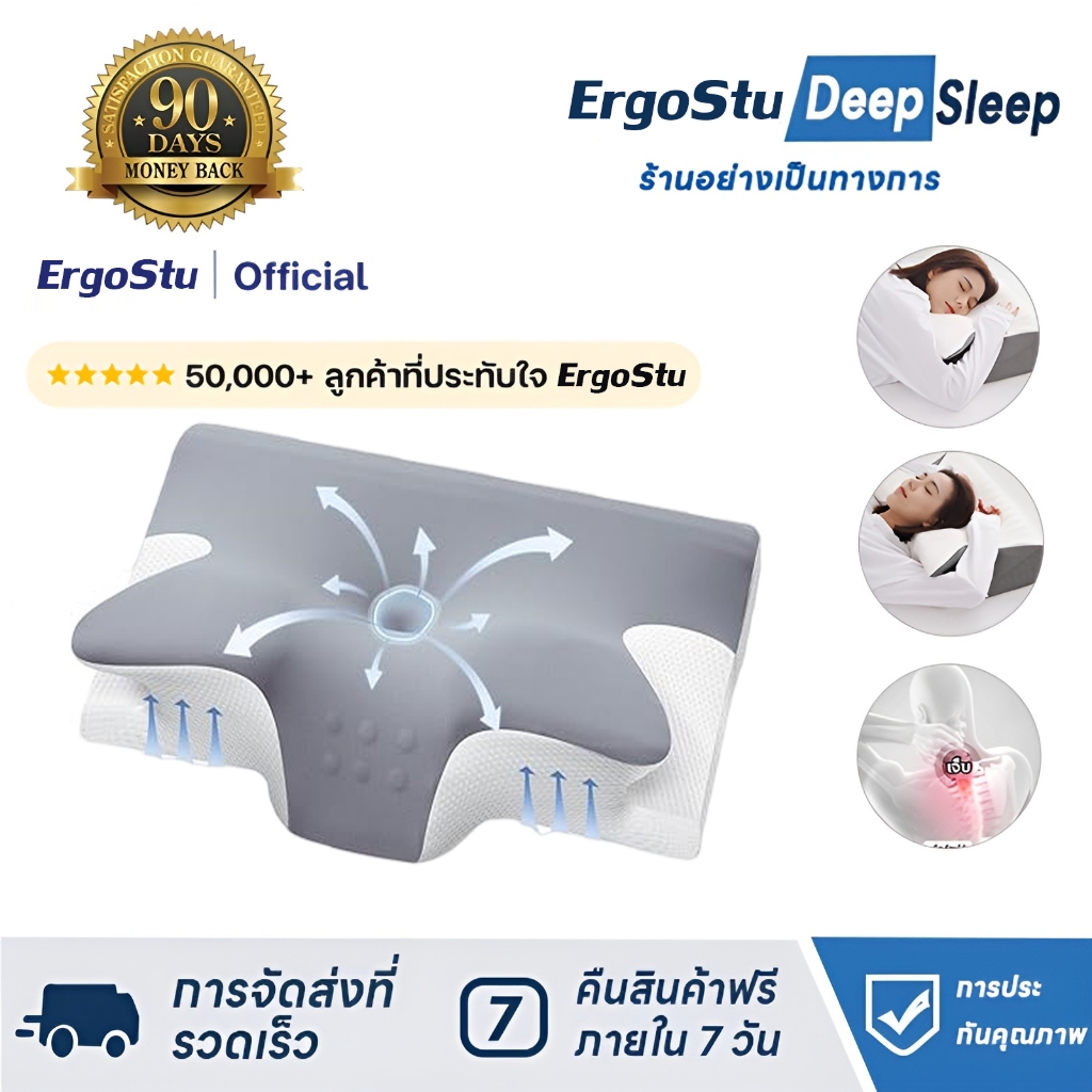 [SALE] หมอน Ergolab Deep Sleep บรรเทาอาการปวดคอและปรับปรุงคุณภาพการนอนหลับให้คุณนอนหลับสบาย ...