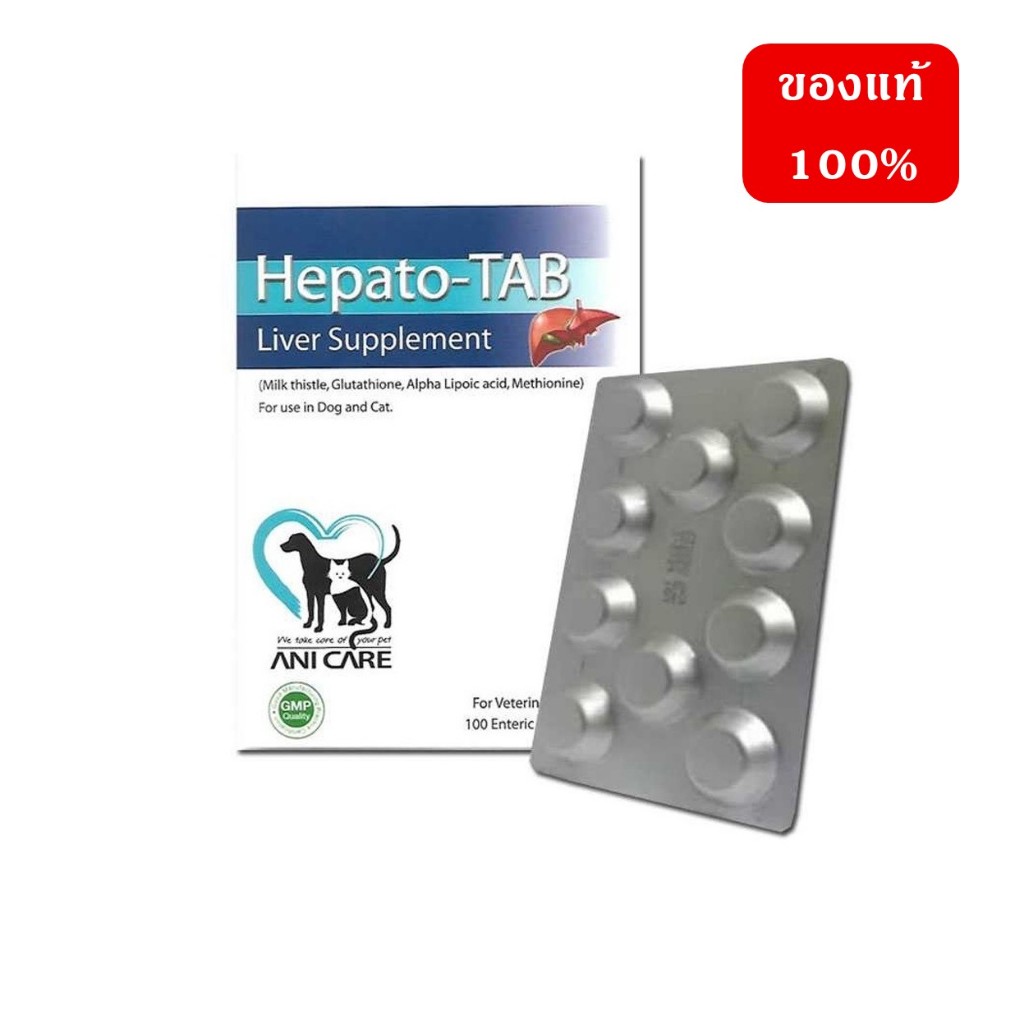 Hepato-TAB Liver Supplement 100 เม็ด/กล่อง อาหารเสริมบำรุงตับ สุนัข แมว ...