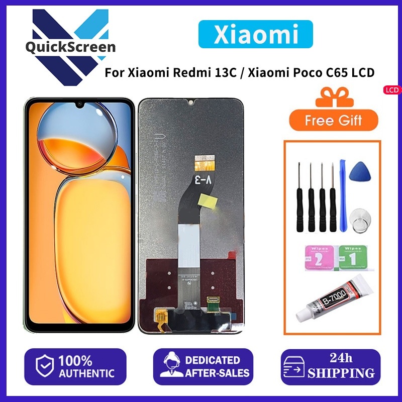 [QuickScreen] หน้าจอ LCD ต้นฉบับสำหรับ Xiaomi Redmi 13C / Xiaomi Poco C65 พร้อมหน้าจอสัมผัส ...