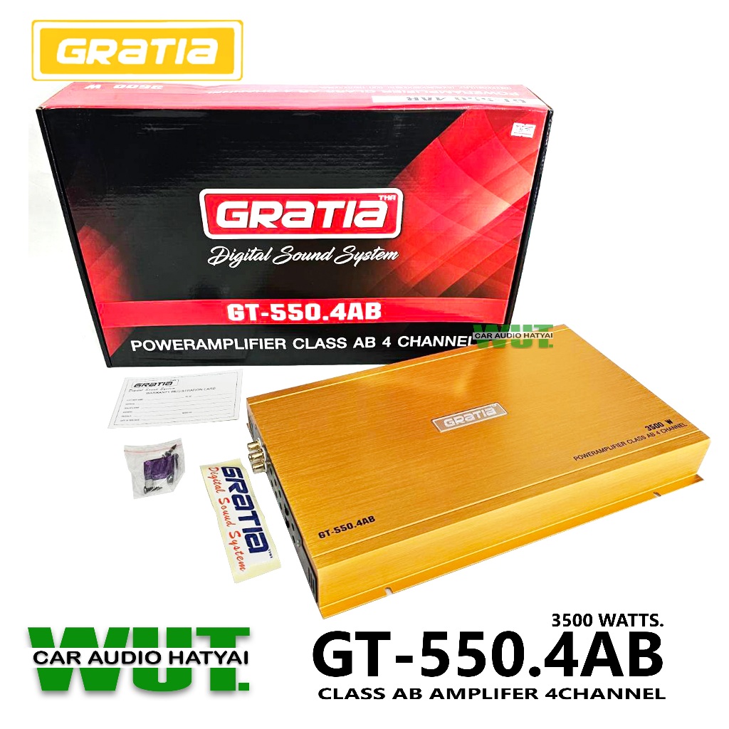 GRATIA POWER AMPLIFIER เพาเวอร์แอมป์ คลาสเอบี class AB พาวเวอร์แอมป์ กำลังขับ 3500Watts x4ch ...